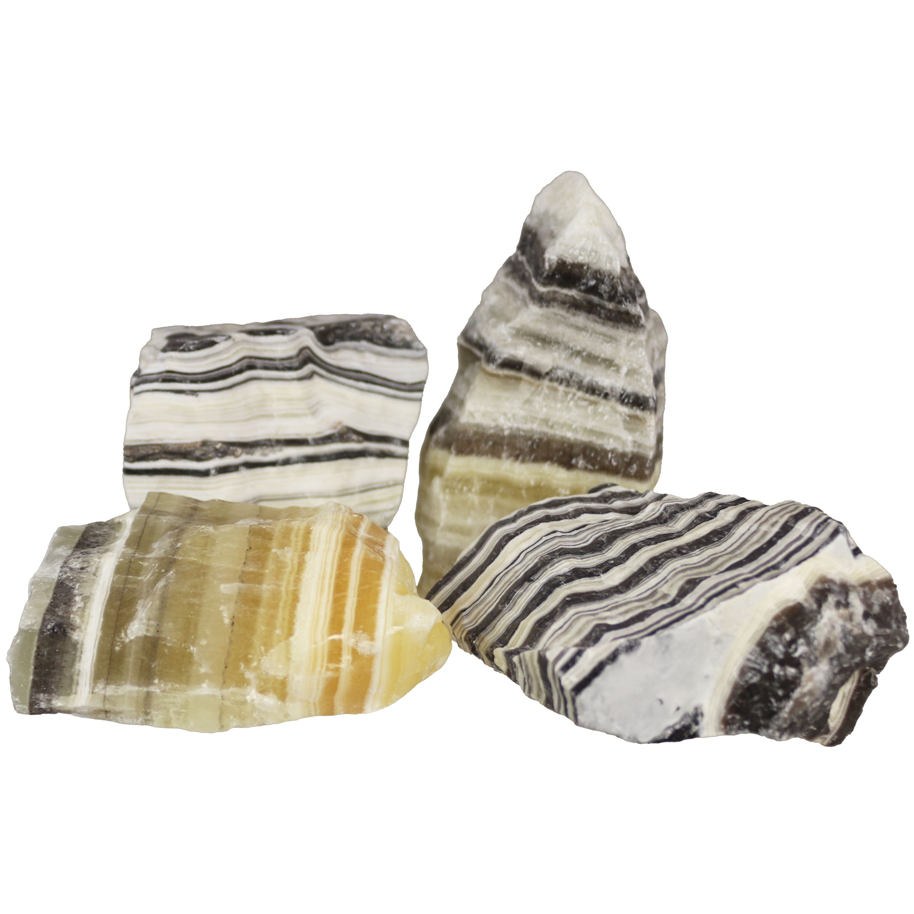 Zebra Calcite Mineral Specimen - XLarge | Silver Streak