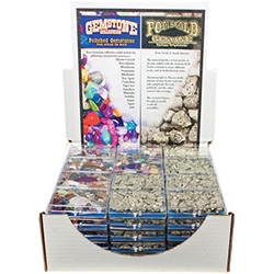 Tumbled Stone & Iron Pyrite Display Box | Silver Streak