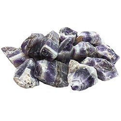 Banded Amethyst Rough XL | Silver Streak